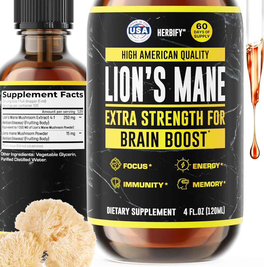 lion's mane liquid supplement for focus
