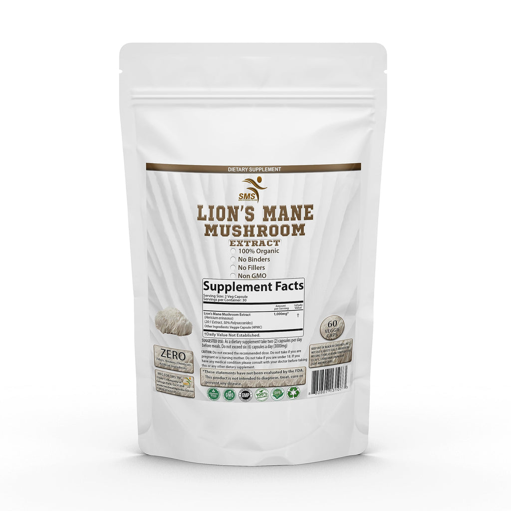 Lion's Mane mushroom capsules for brain health