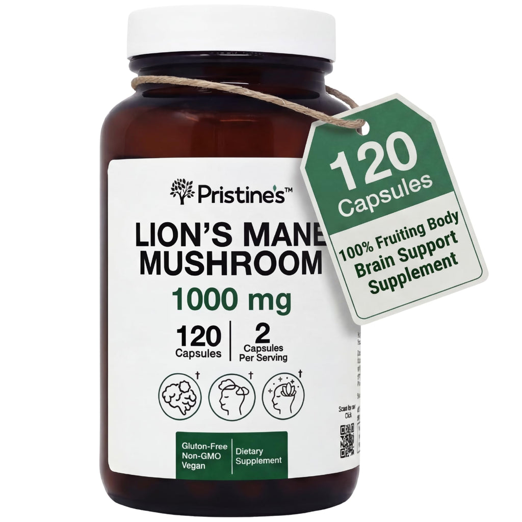 Lion's Mane mushroom capsules for brain health