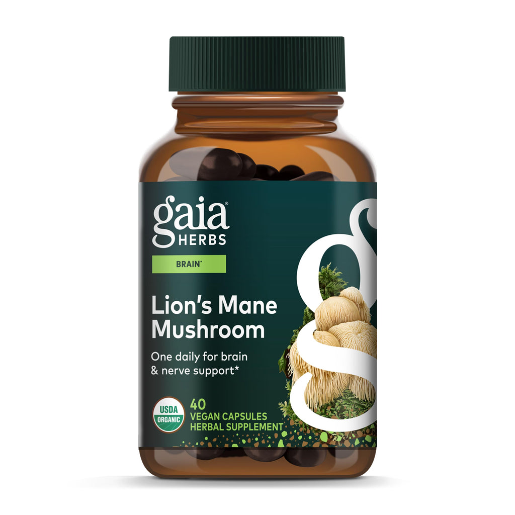 Lion's Mane mushroom capsules for brain health