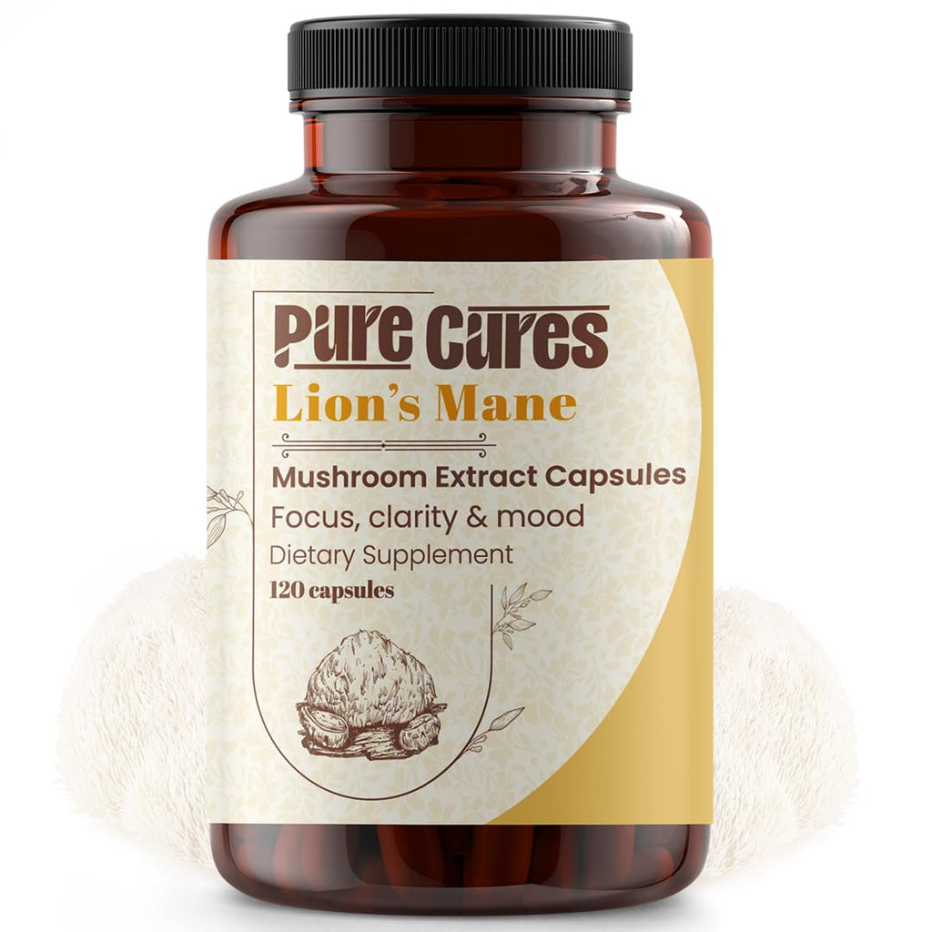 Lion's Mane mushroom capsules for brain health