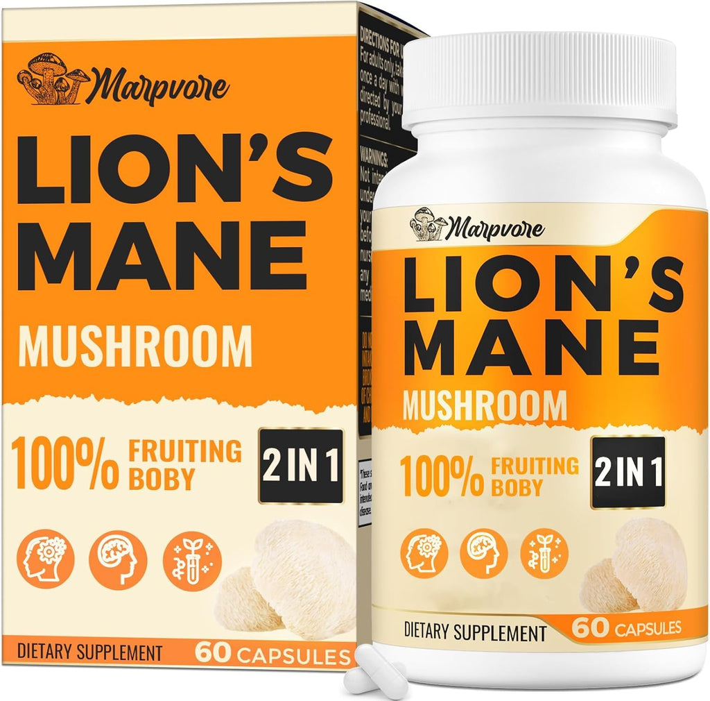 Lion's Mane mushroom capsules for focus