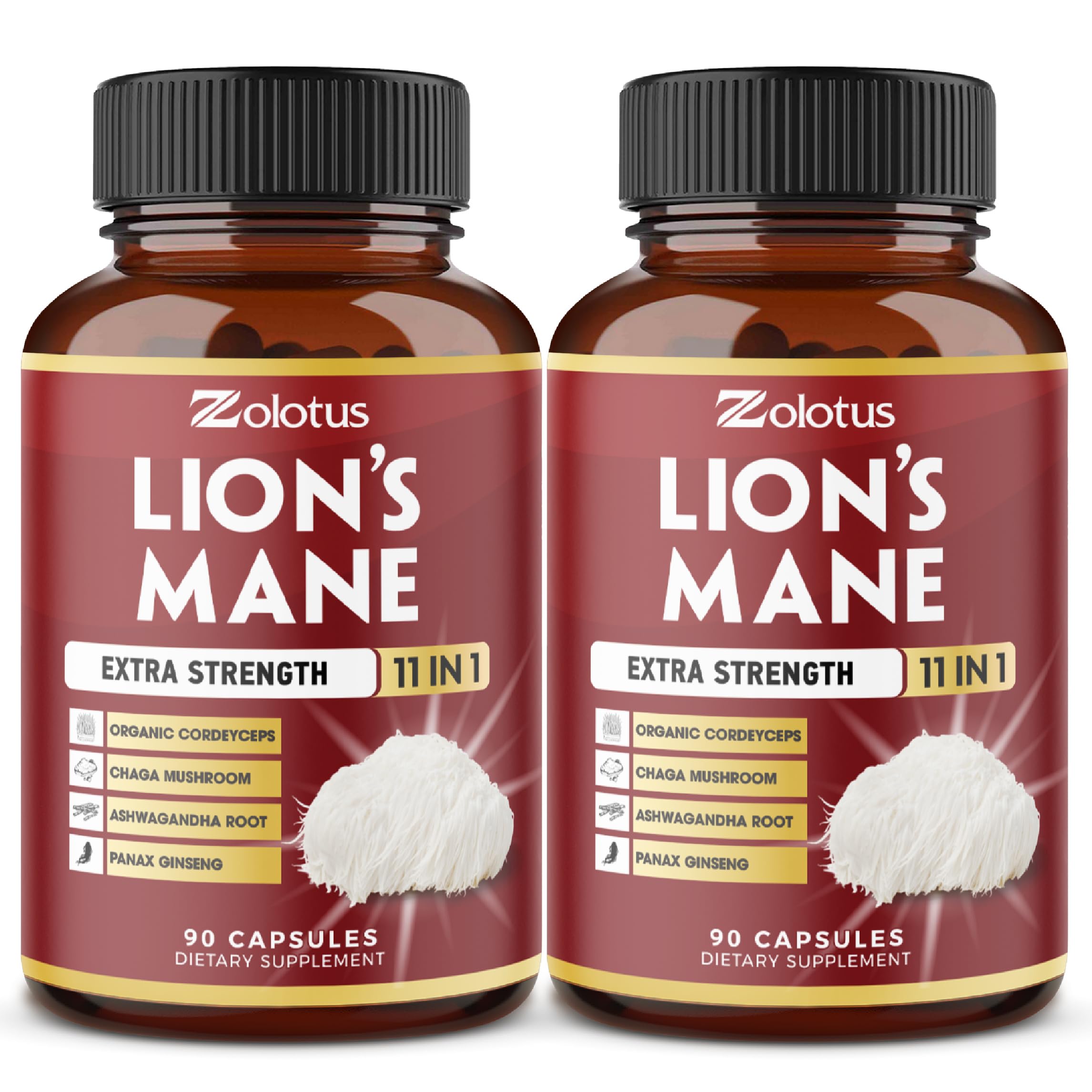 Lion's Mane mushroom capsules for focus