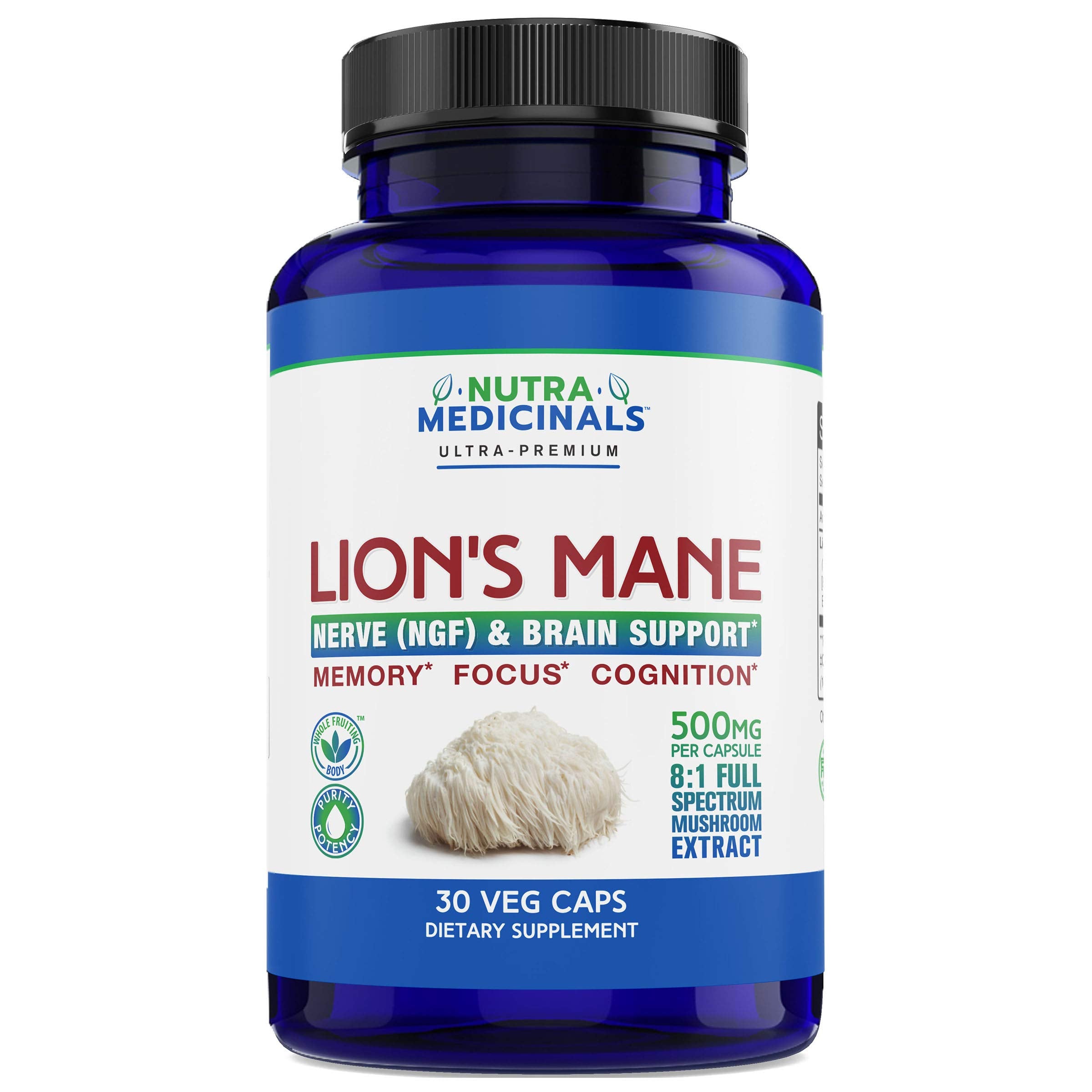 Lion's Mane mushroom capsules for focus