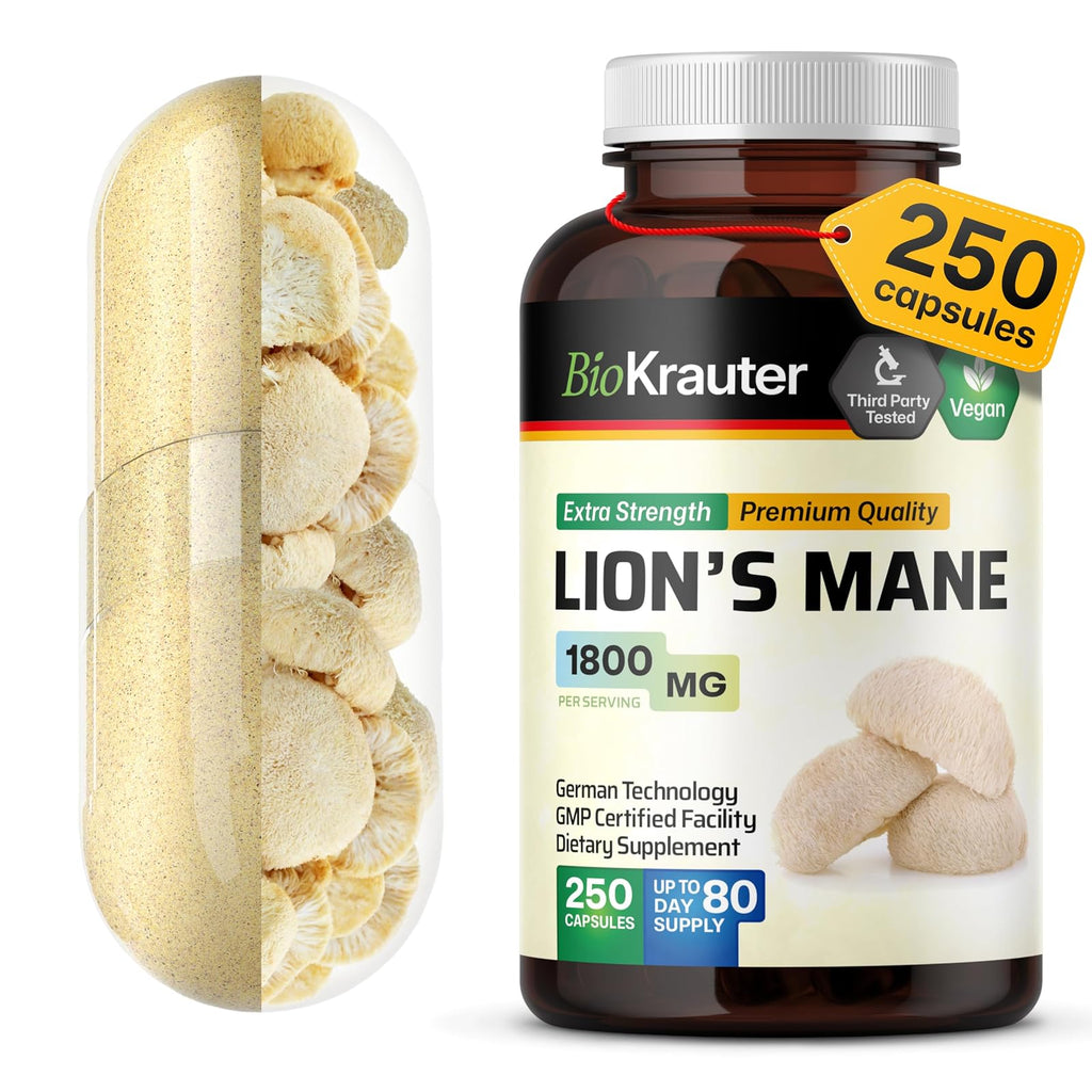 lion's mane mushroom capsules for focus