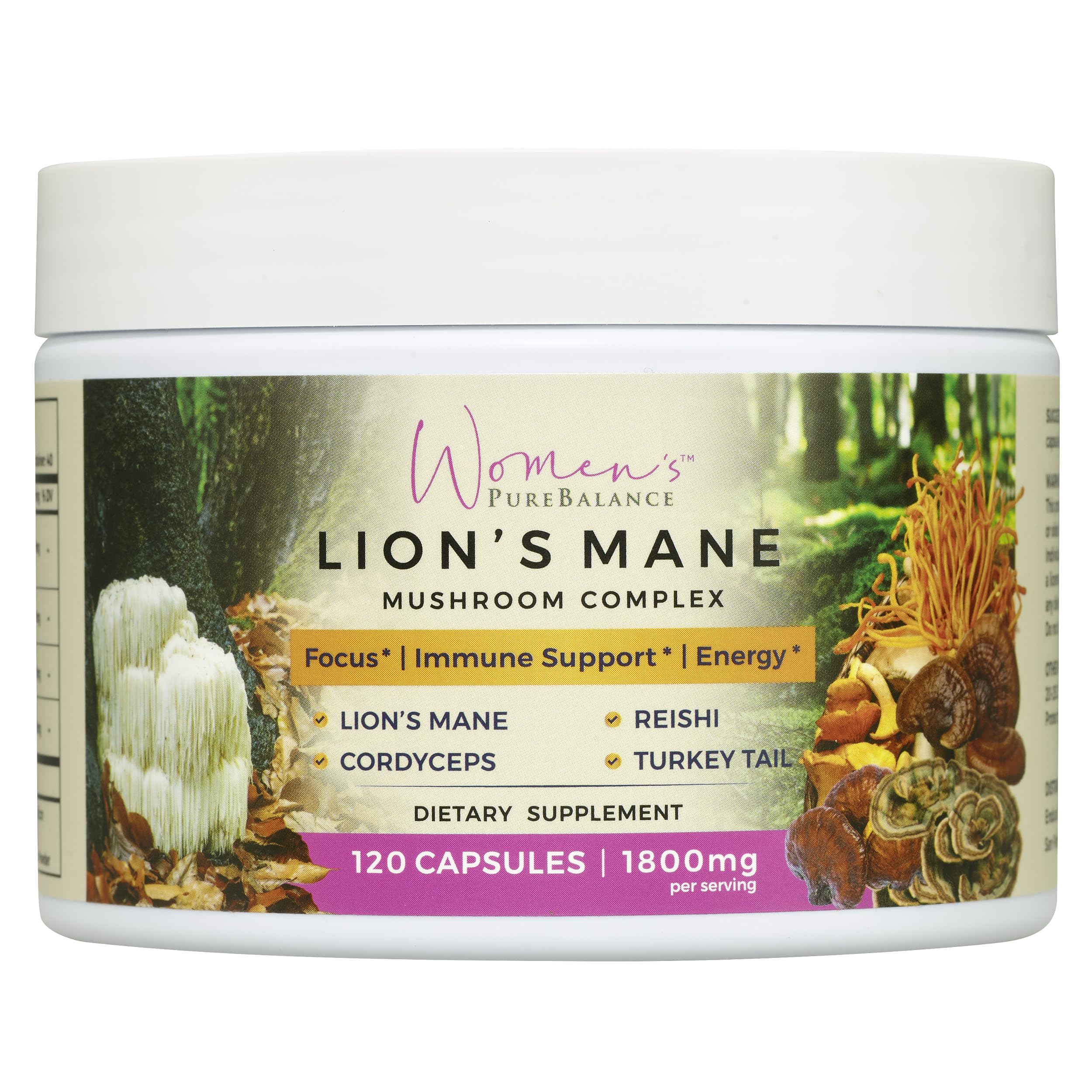 Lion's Mane mushroom capsules for focus