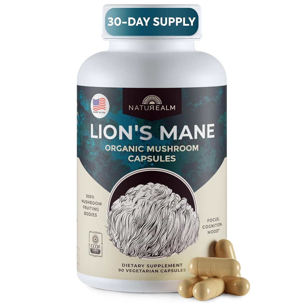 lion's mane mushroom capsules for focus