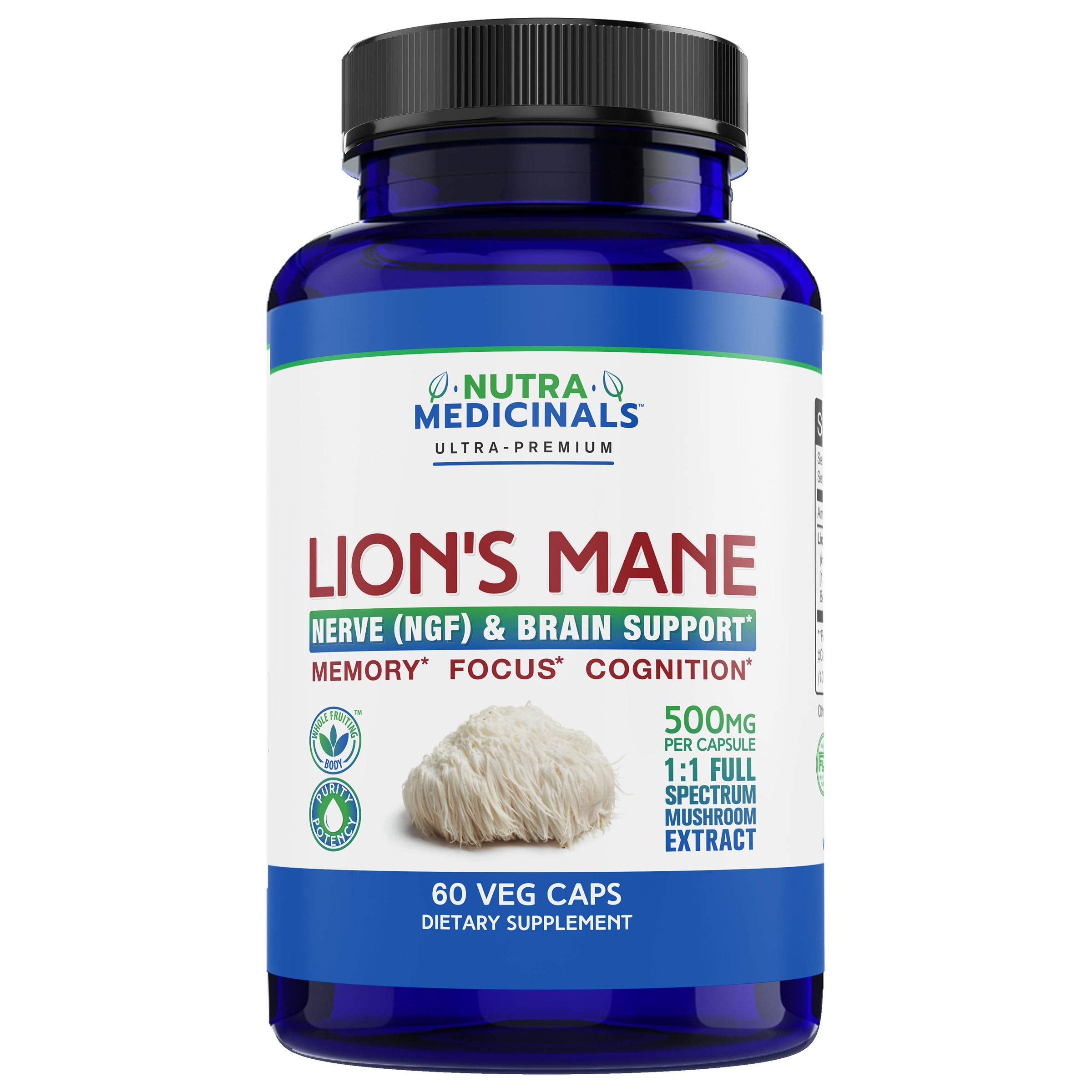 Lion's Mane mushroom capsules for focus