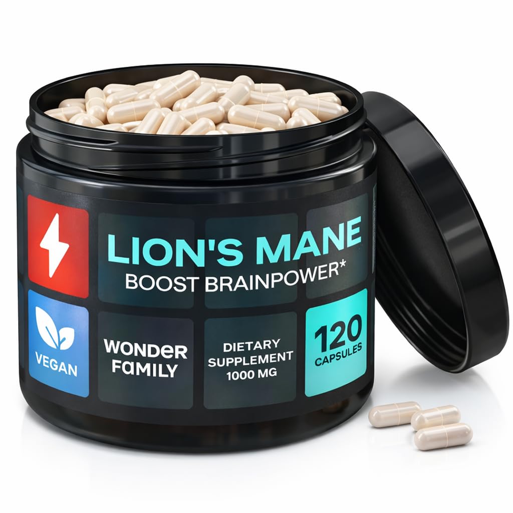 Lion's Mane mushroom capsules for wellness