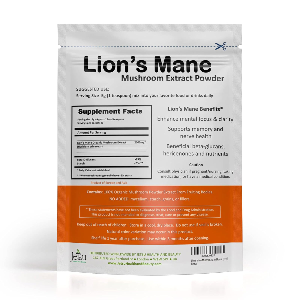 lion's mane mushroom powder for energy