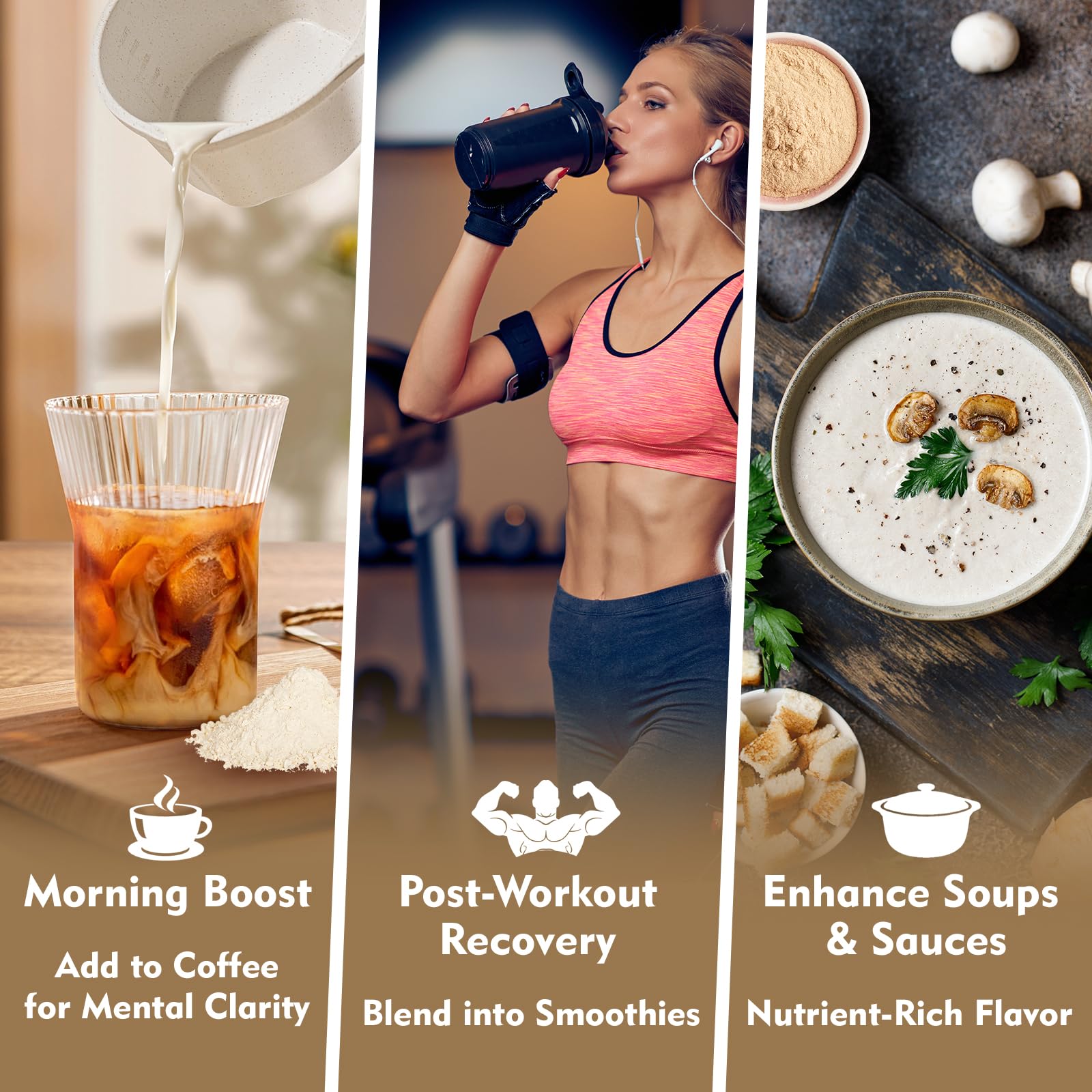 Lion's Mane mushroom powder for wellness