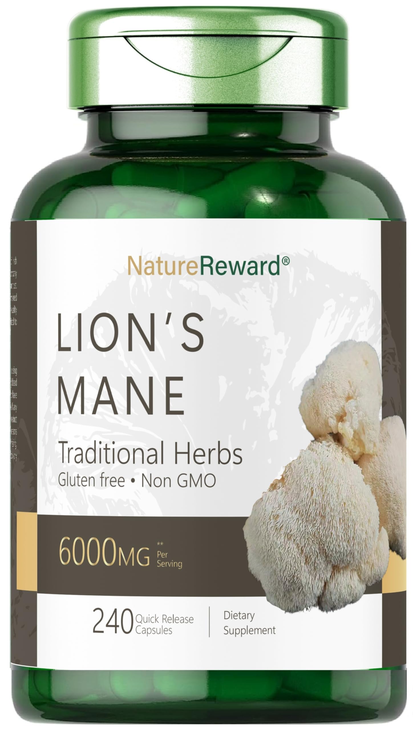Lion's Mane mushroom supplement capsules