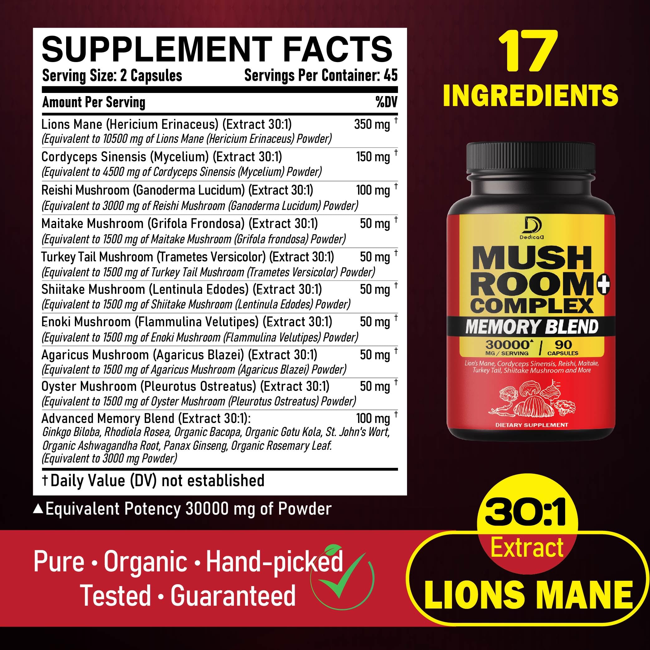 Lion's Mane mushrooms for memory support