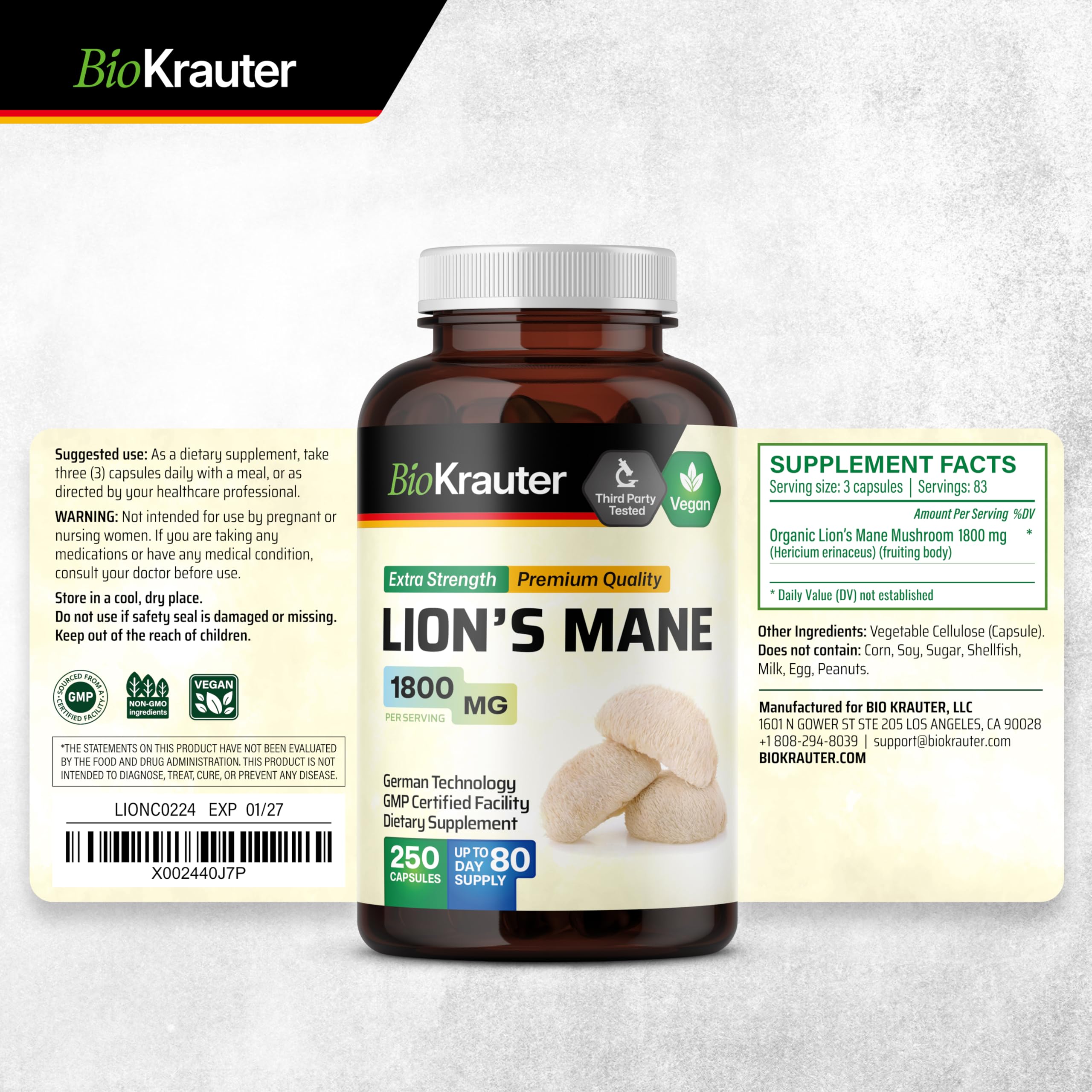 Lion's Mane mushrooms for overall wellness