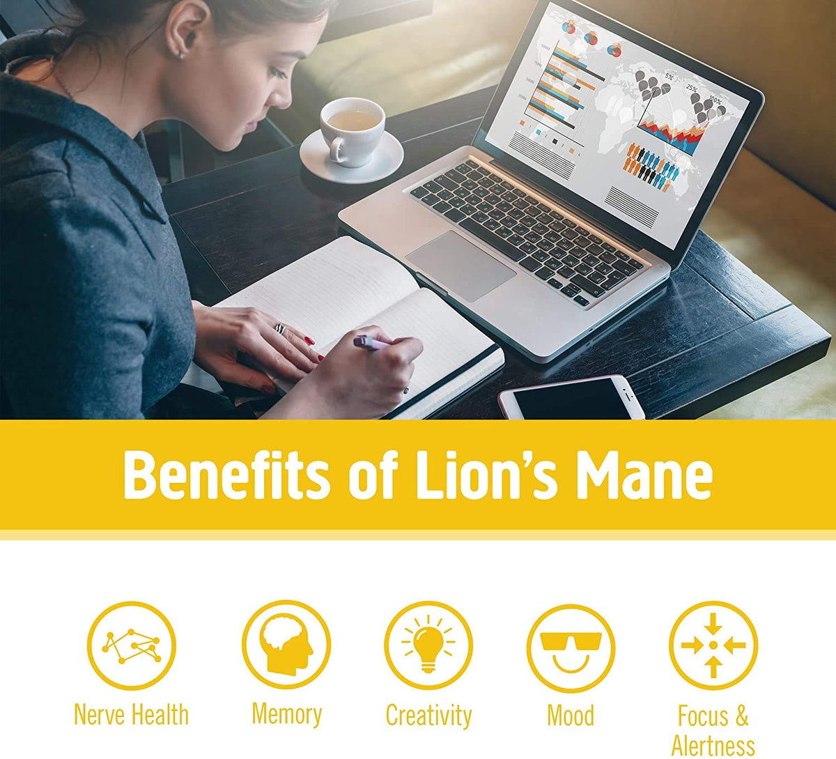 Lion's Mane powder for cognitive support