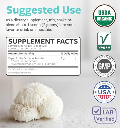 Lion's Mane powder for mental clarity