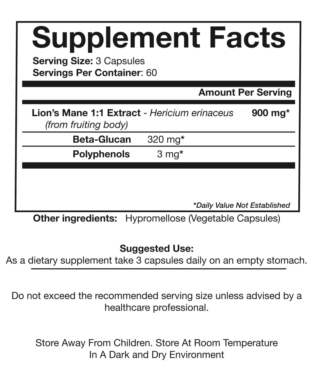 lion's mane v-caps for brain health