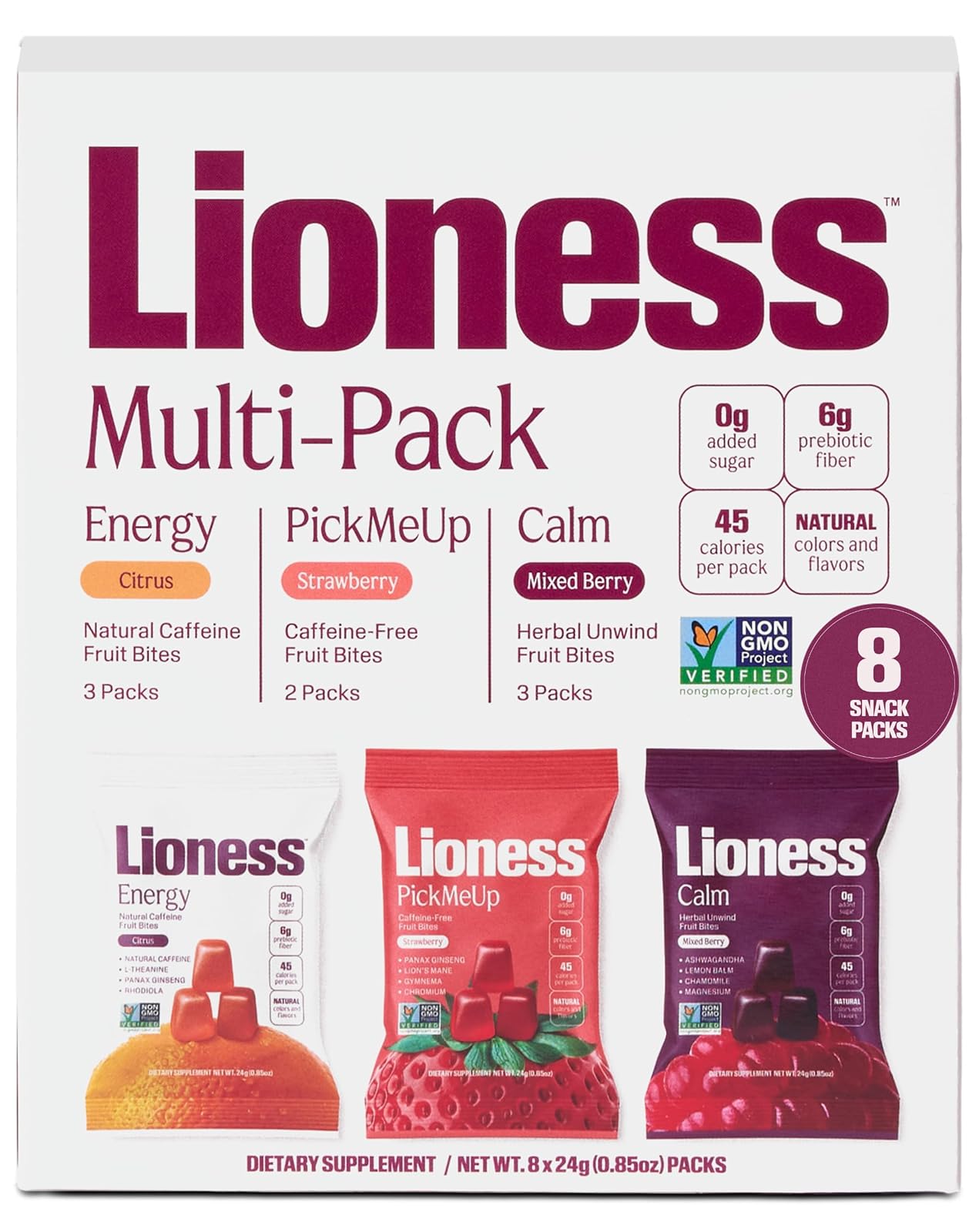 Lioness energy chews variety pack