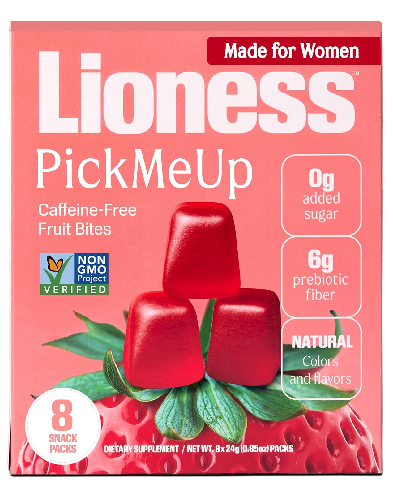Lioness strawberry energy chews pack