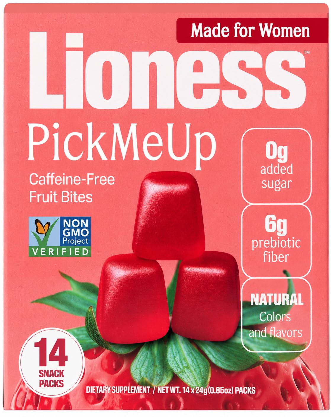 Lioness strawberry energy chews pack