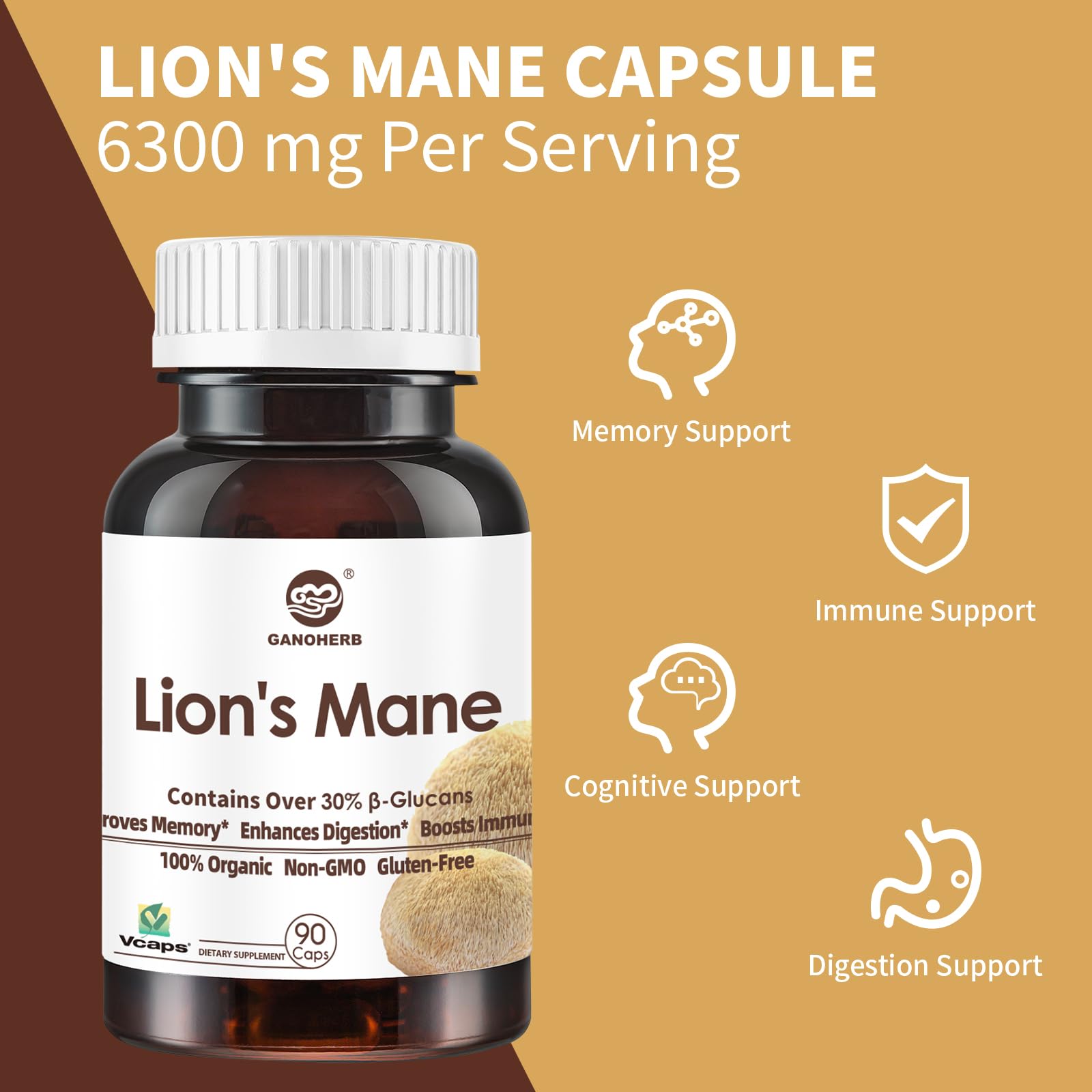 Lions Mane capsules for daily wellness