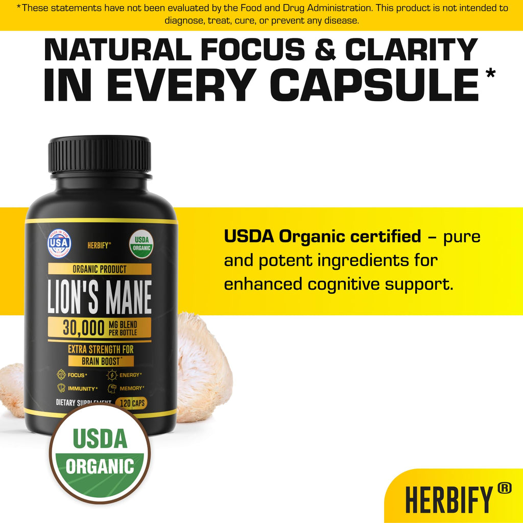 Lions Mane capsules for daily wellness
