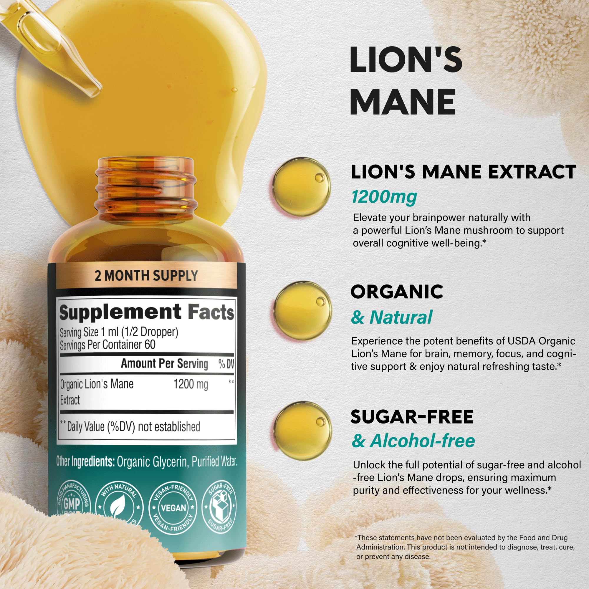 Lions Mane liquid for wellness
