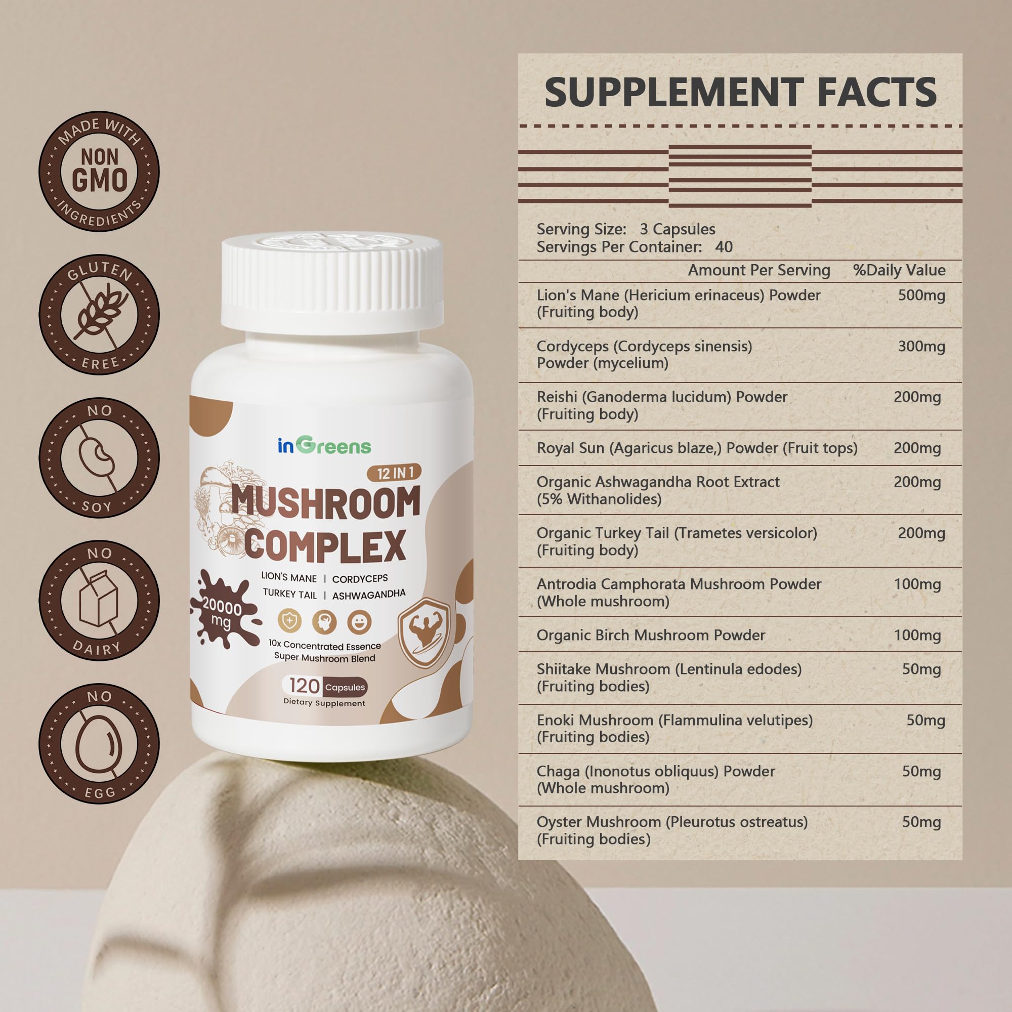 Lions Mane mushroom capsules benefits