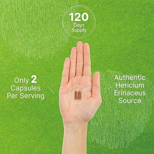 Lions Mane mushroom capsules for focus
