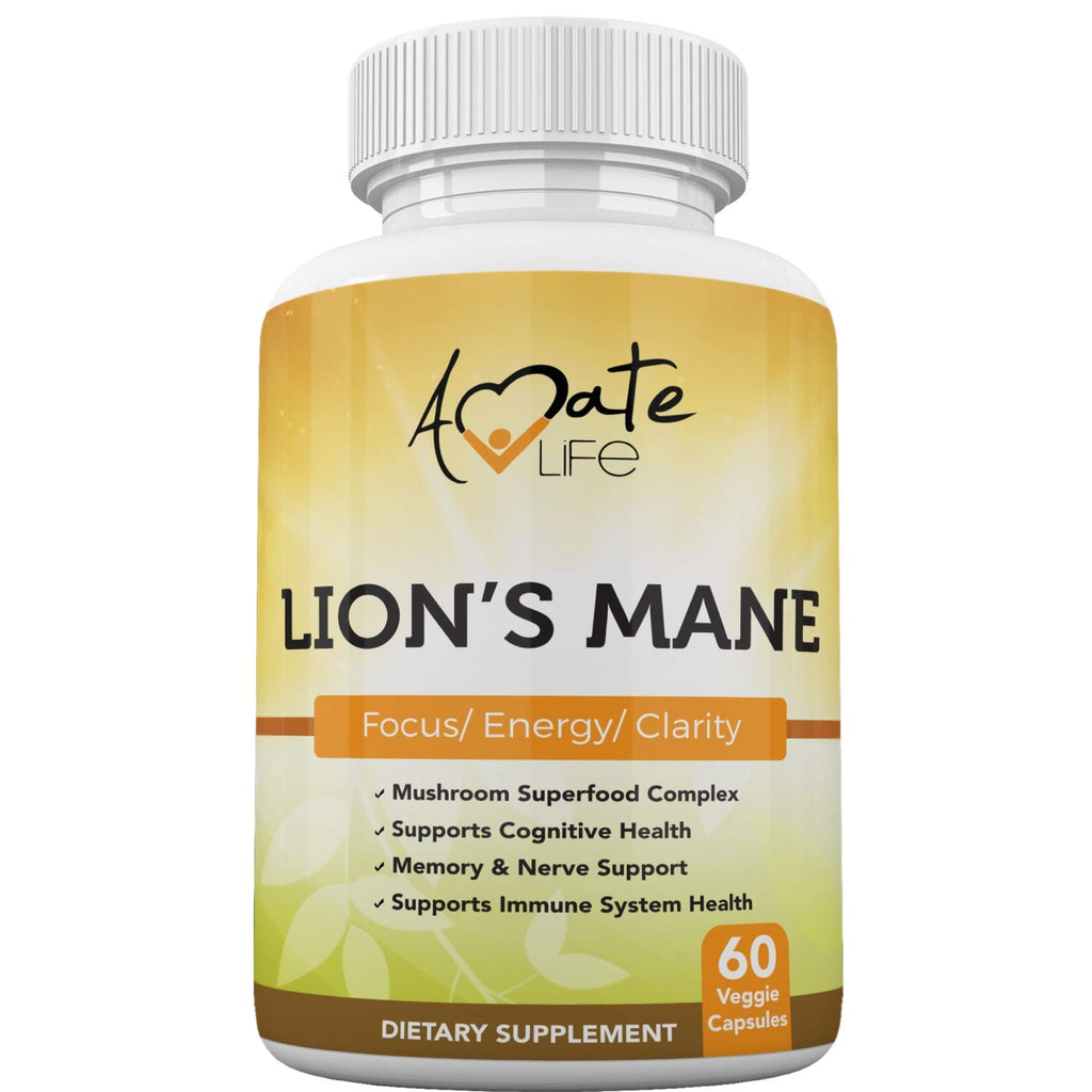 Lions Mane mushroom supplement capsules