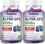 Liposomal Alpha GPC gummies for brain health