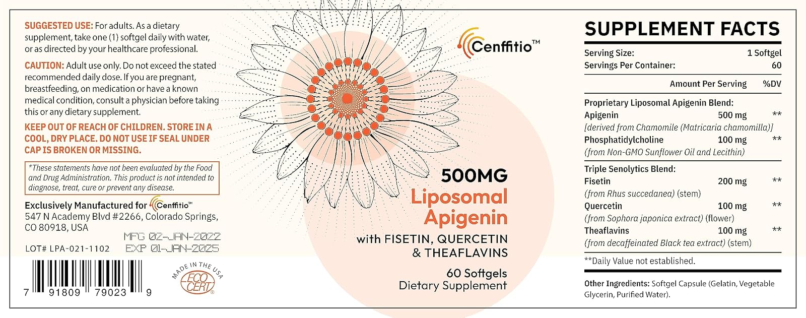 Liposomal Apigenin multivitamin for men