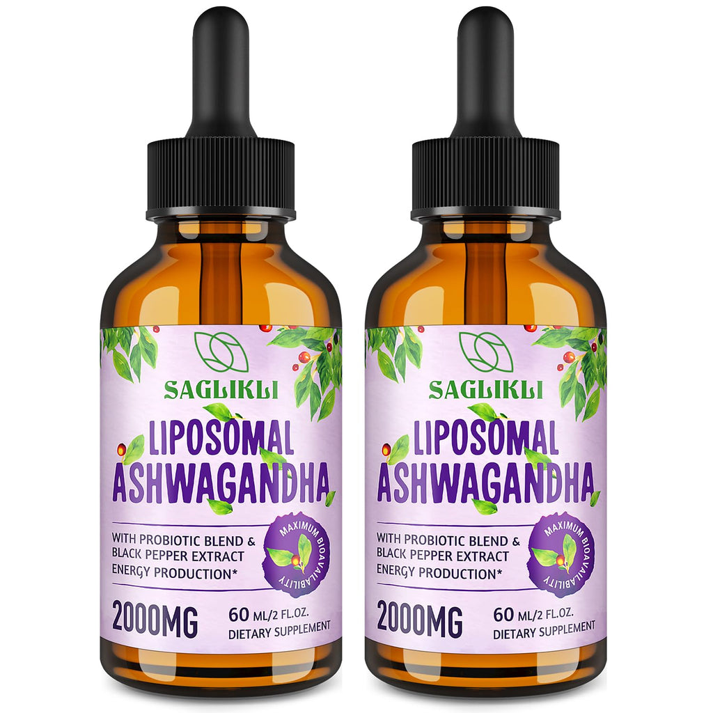 Liposomal ashwagandha liquid drops