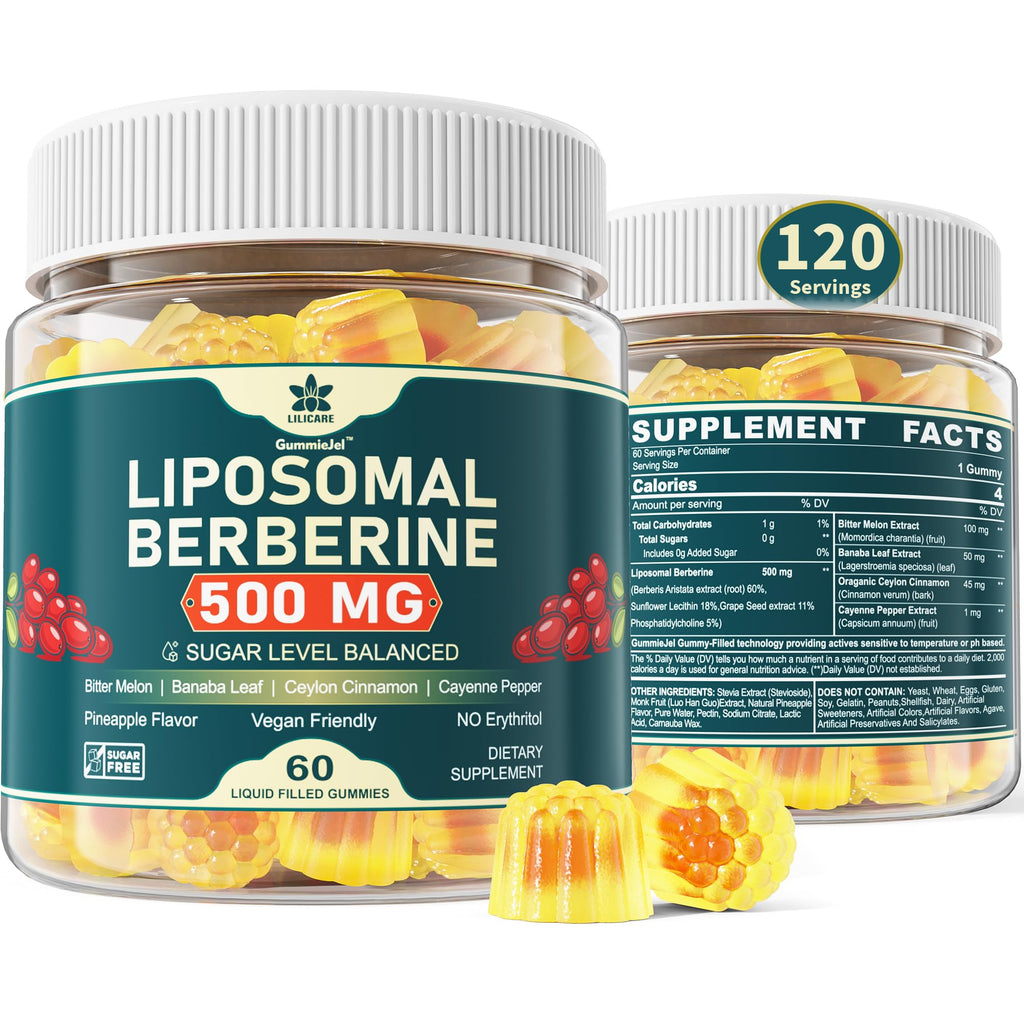 Liposomal berberine gummies for metabolism