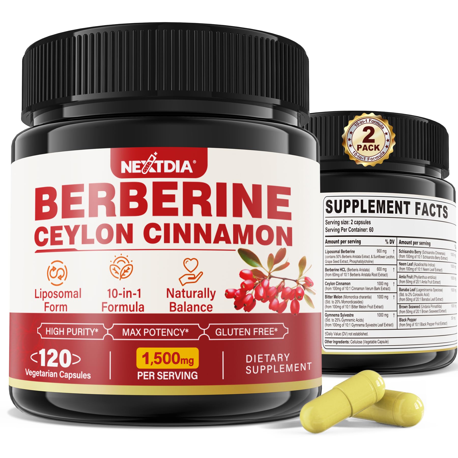Liposomal Berberine HCL capsules
