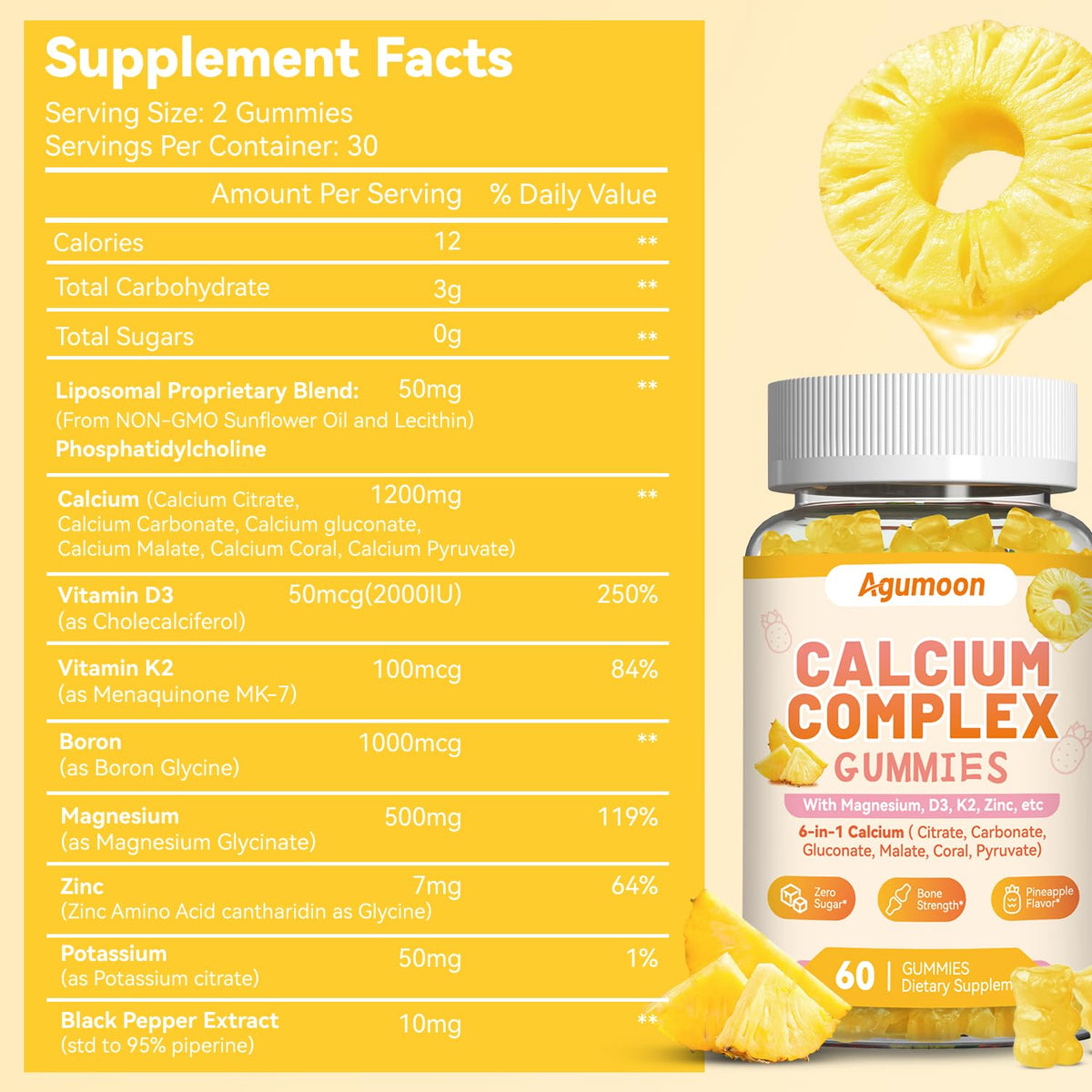 Liposomal calcium complex for better absorption