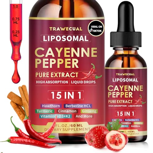 Liposomal cayenne pepper liquid drops