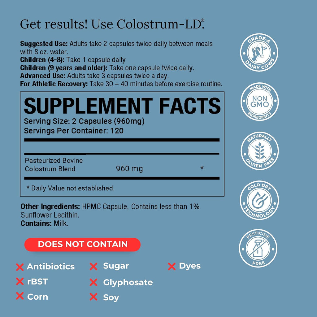 Liposomal colostrum capsules for kids