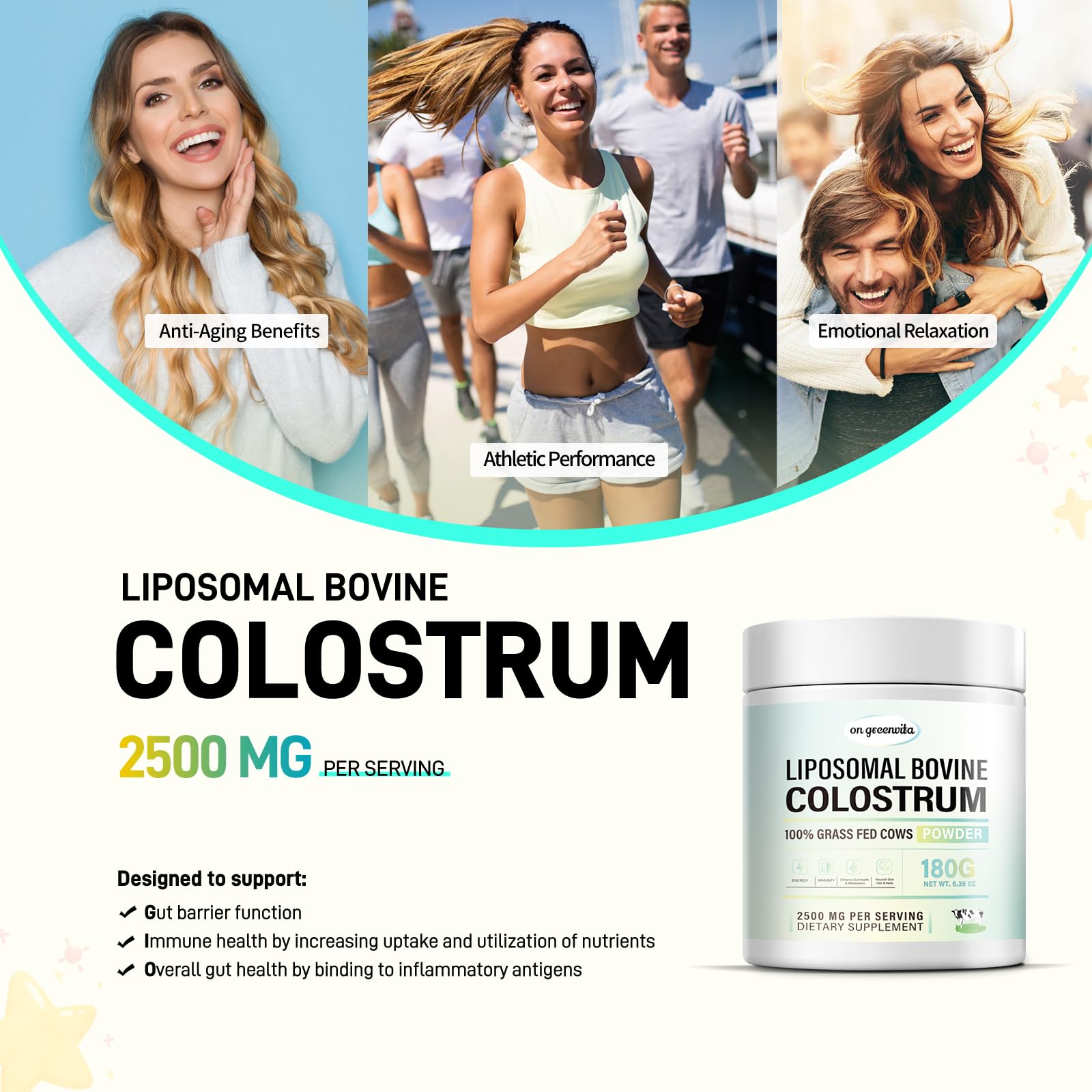 Liposomal colostrum for overall wellness
