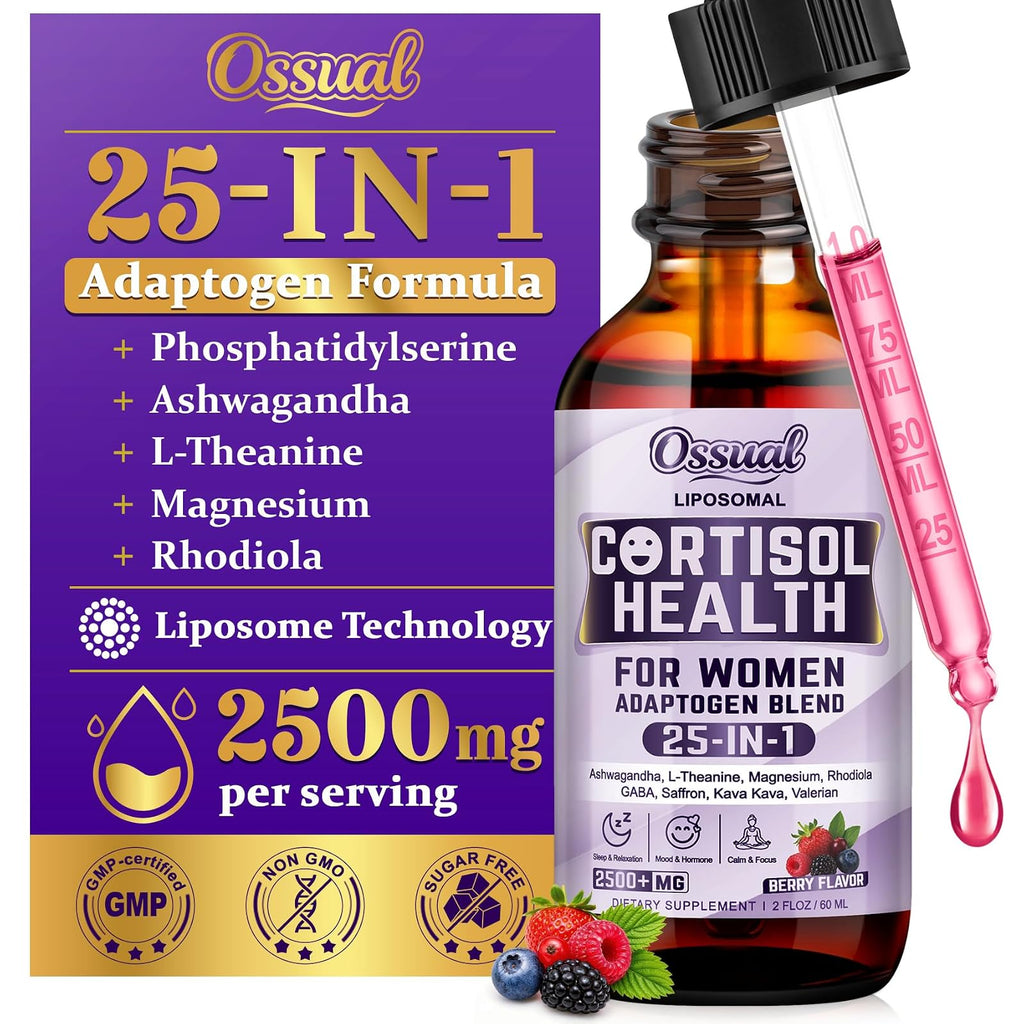 Liposomal cortisol drops for stress relief