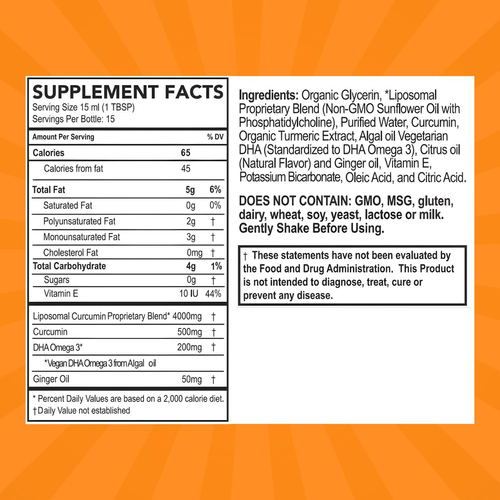 Liposomal curcumin for enhanced absorption