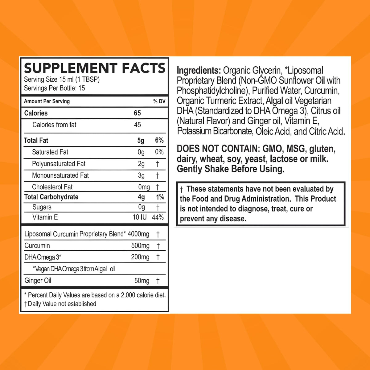 Liposomal curcumin for enhanced absorption