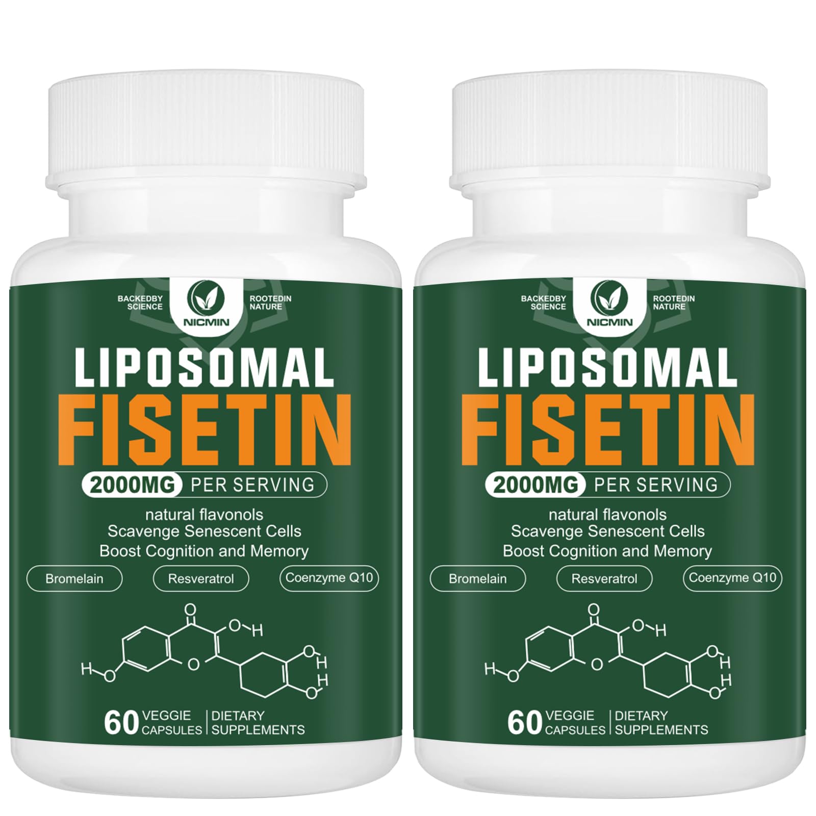 Liposomal Fisetin antioxidant capsules