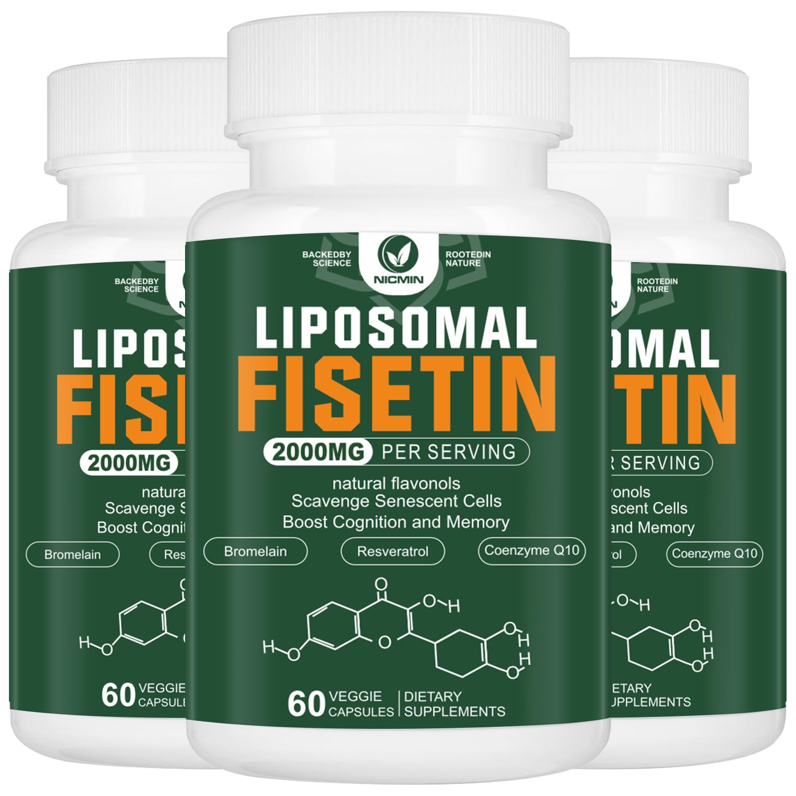 Liposomal Fisetin antioxidant capsules