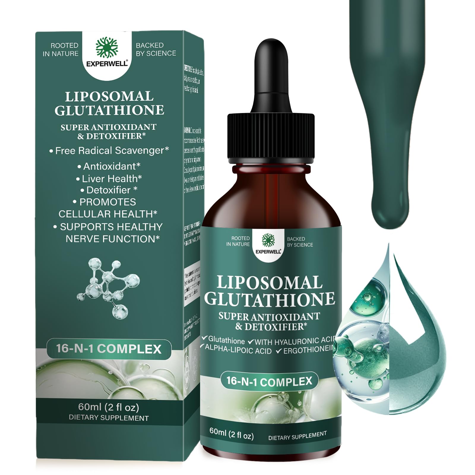 Liposomal Glutathione antioxidant liquid drops