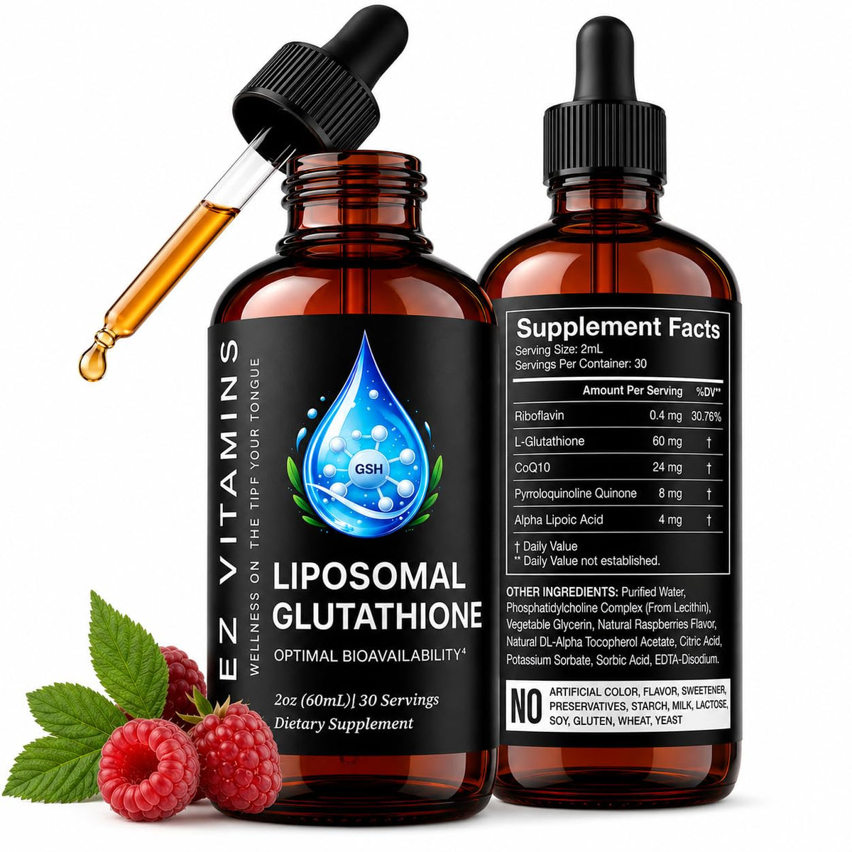 Liposomal glutathione liquid supplement