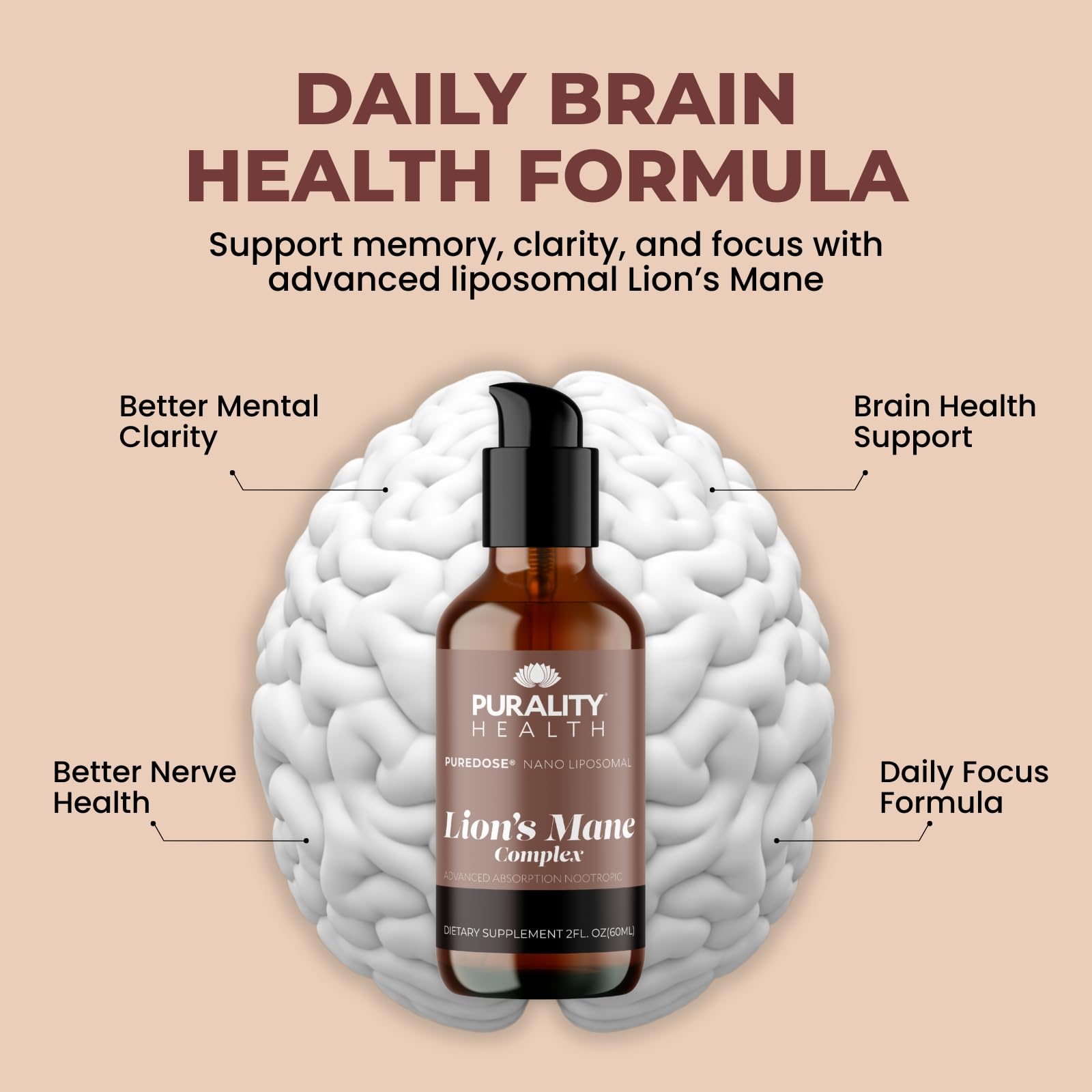 Liposomal Lion's Mane for improved focus