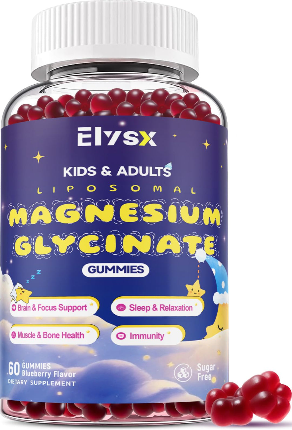 Liposomal magnesium bisglycinate gummies
