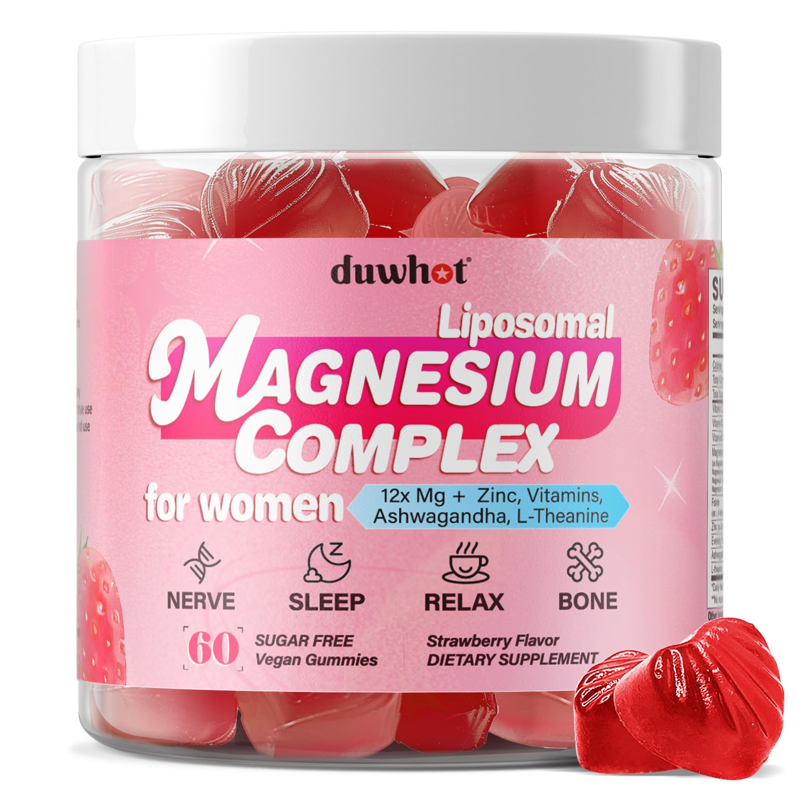 Liposomal magnesium complex gummies for relaxation