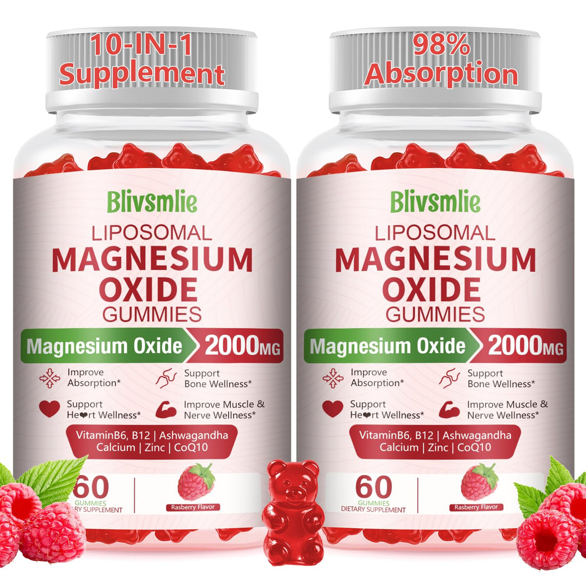 Liposomal magnesium oxide gummies for relaxation